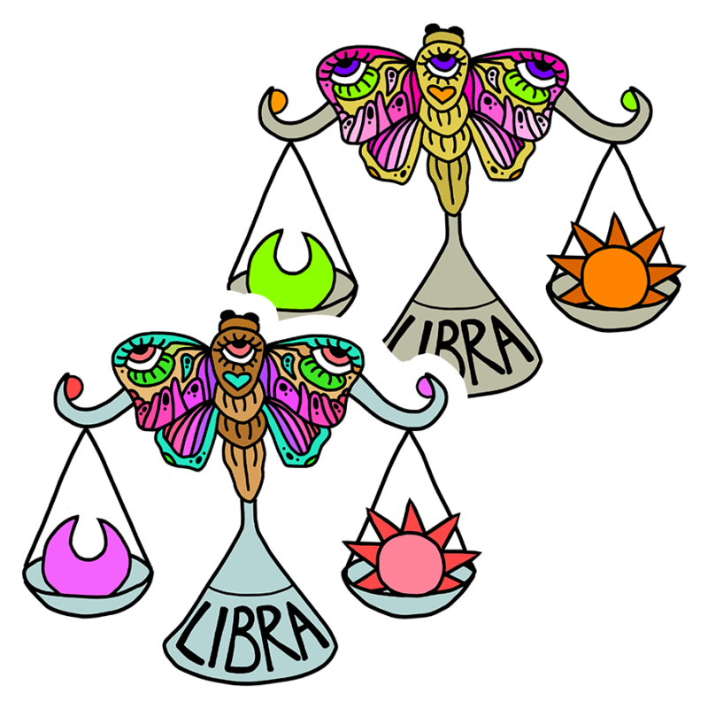 LIBRA ASTROLOGY STICKERS – STELLACIOUS ART